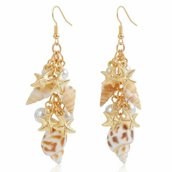 Серьги, ракушка