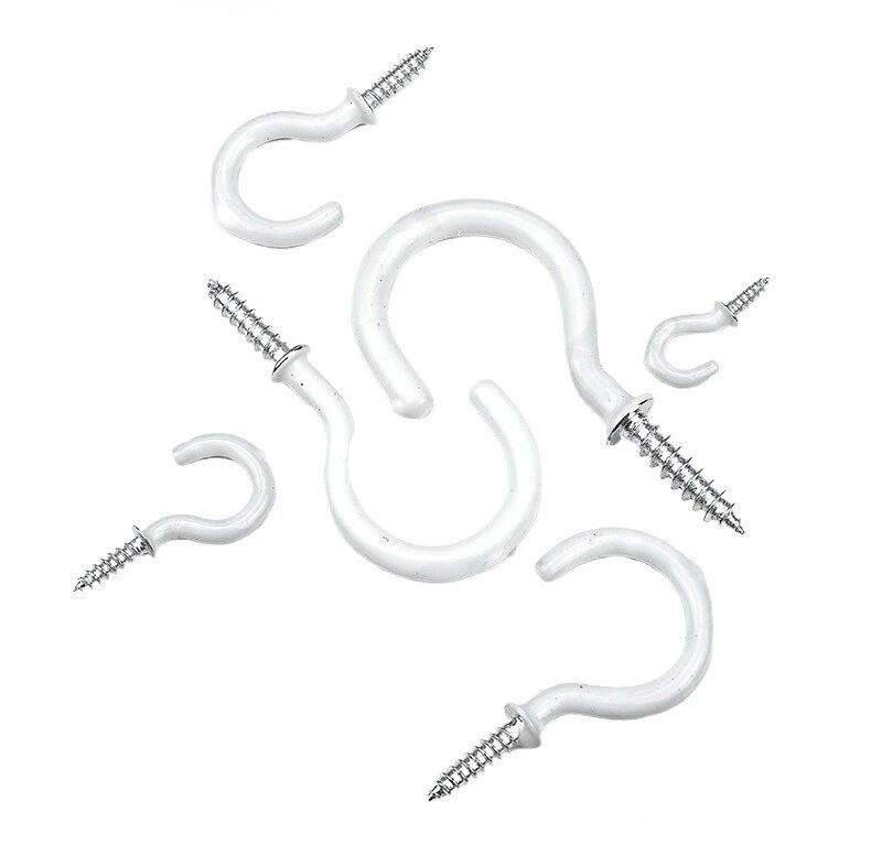 Потолочные крючки из железа белые/черные 20 pieces, White