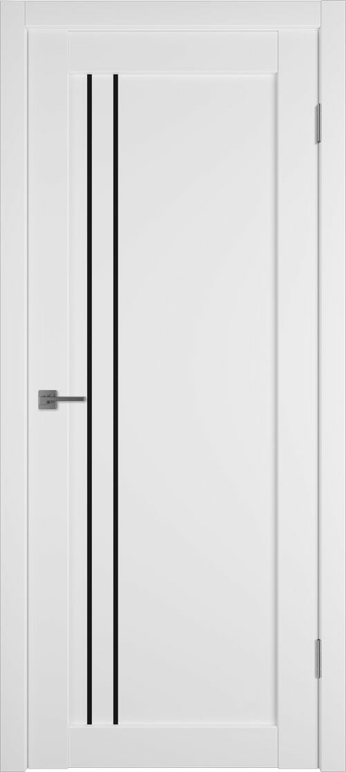 Е 33 Эмалекс белый Лакобель черный 800*2000 (дверное полотно)