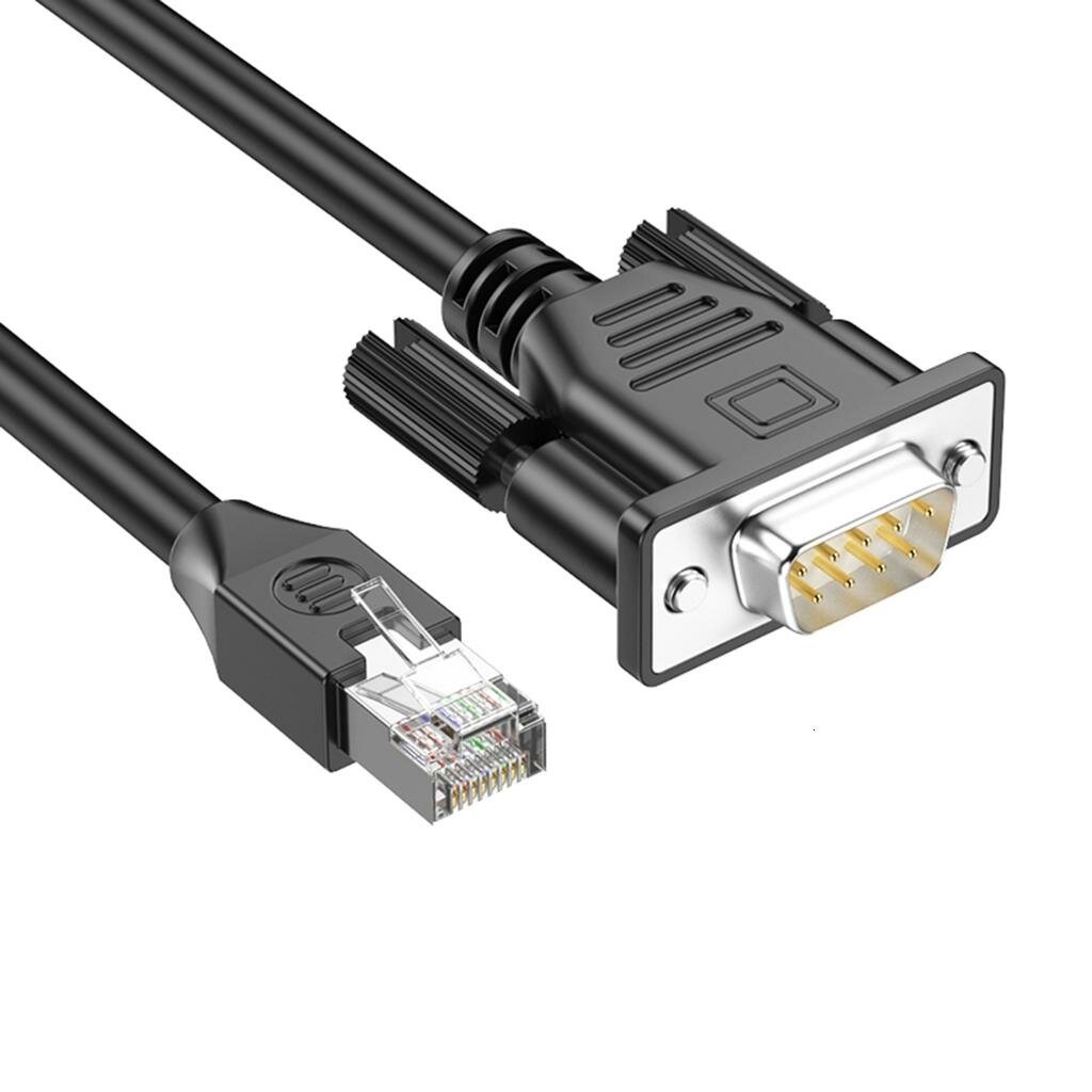 Кабель RJ45-DB9 RS232 для подключения серверов, 1.5m - DB9 мужская голова