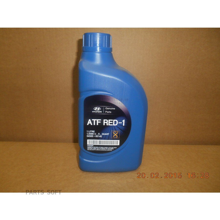 Масло трансмиссионное минеральное 1л - ATF MATIC-J RED-1 от официального дистрибьютора, HYUNDAI-KIA, артикул 450000140