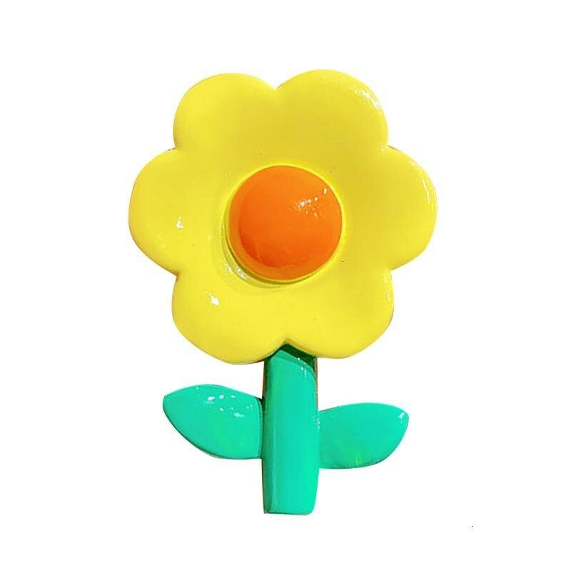 Выдвижной держатель мобильного телефона с цветком тюльпана-желтый