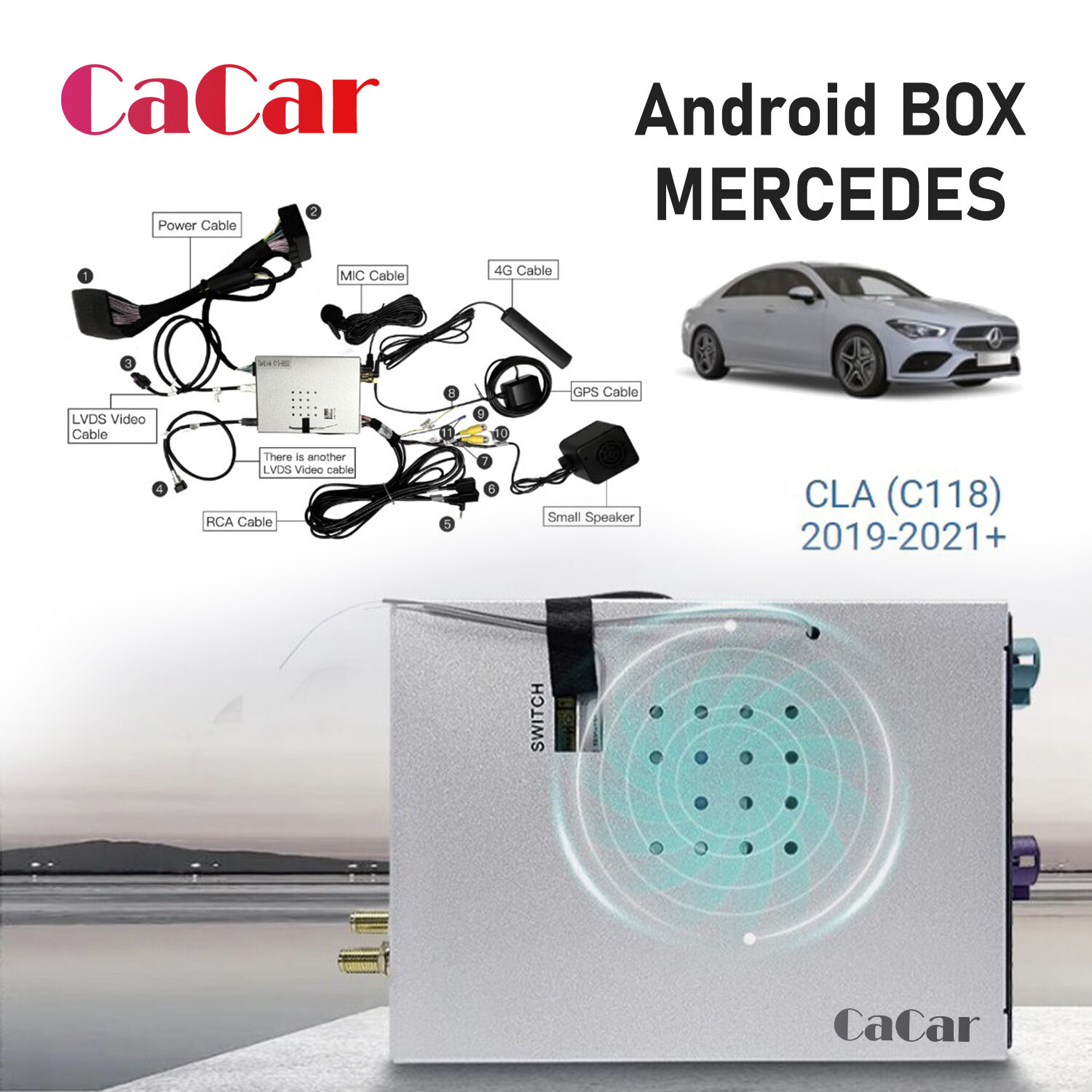 Андроид блок + Carplay/Android Auto для Mercedes CLA