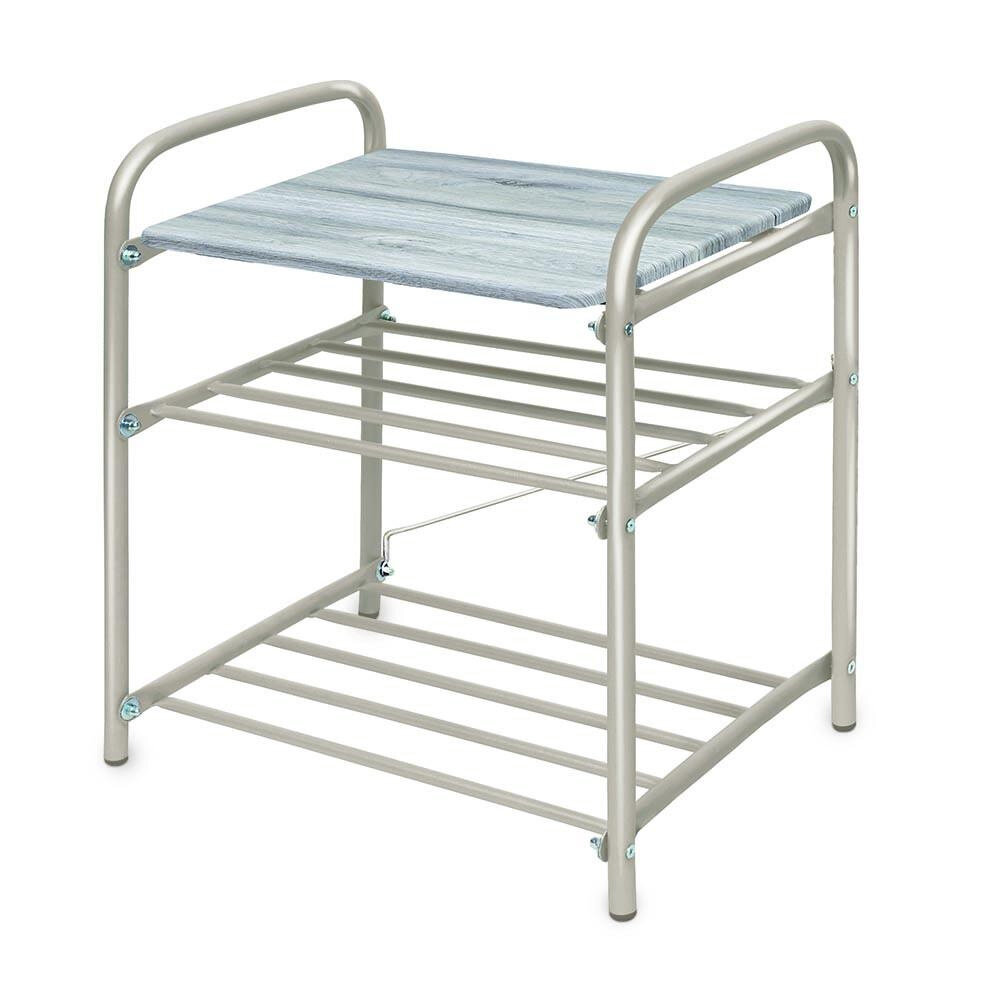 Банкетка для обуви Б2 винтаж белый 44х33х50 см