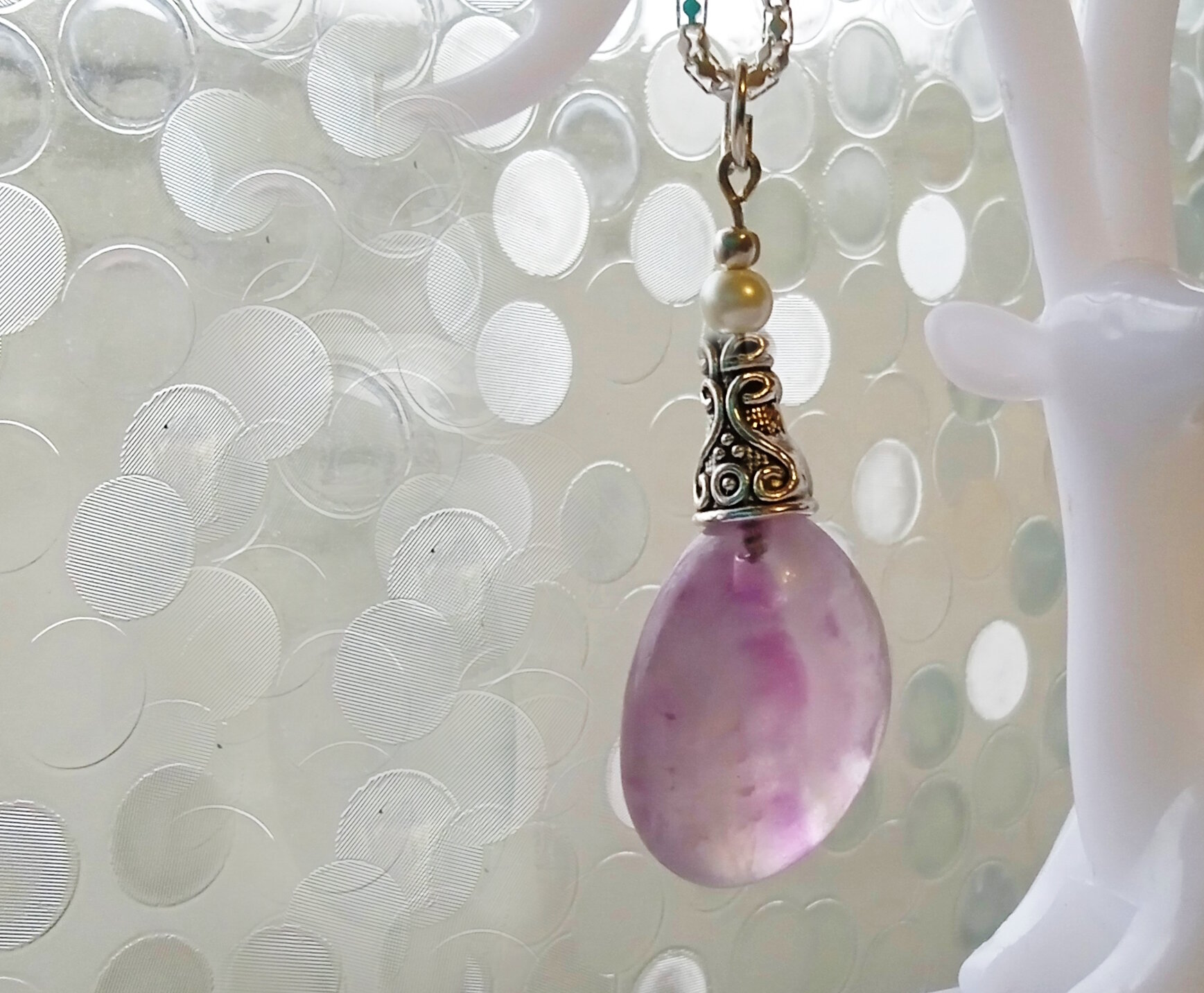 Колье, флюорит