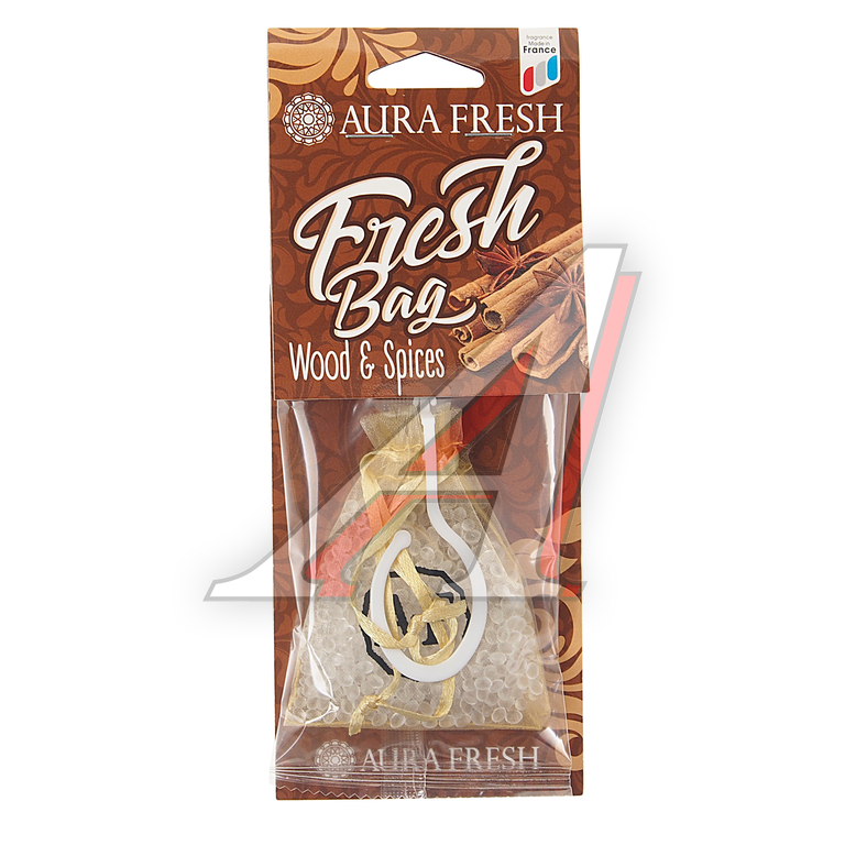 Ароматизатор подвесной гранулы (wood & spices) 20г Fresh Bag AURA FRESH