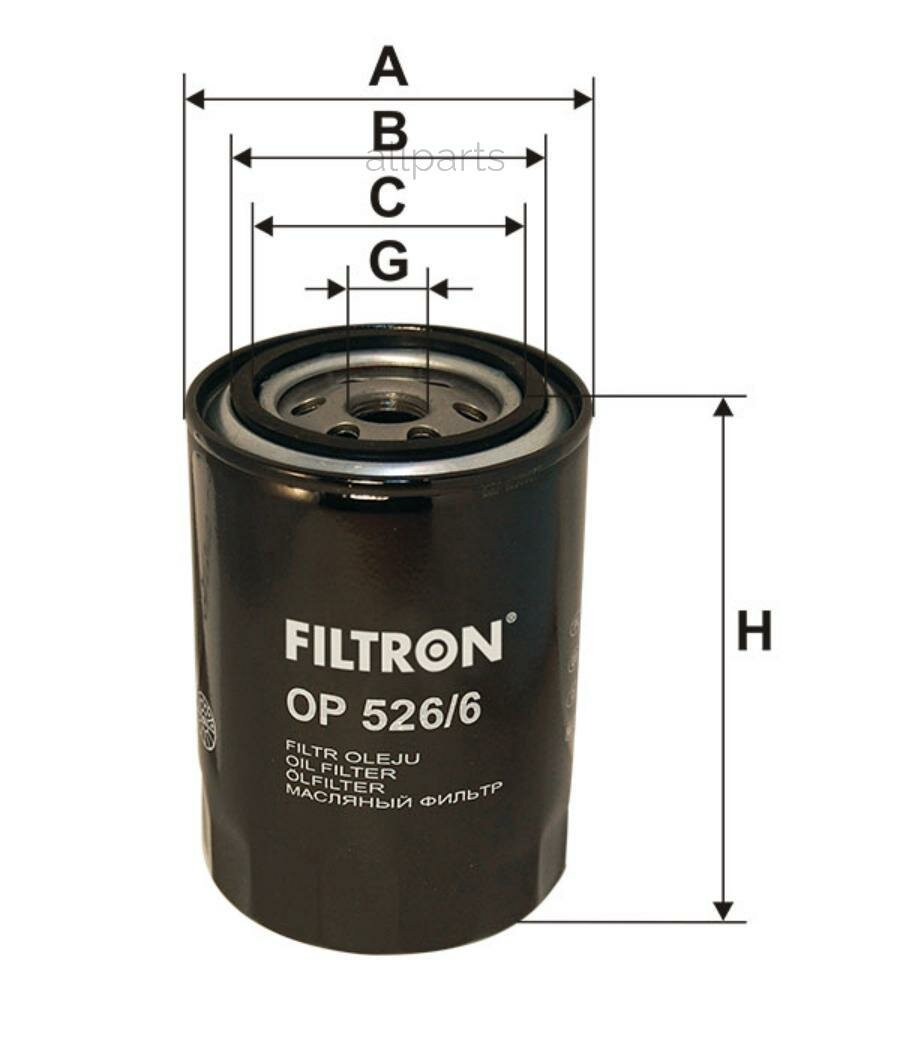 FILTRON OP 526/6 Фильтр масляный