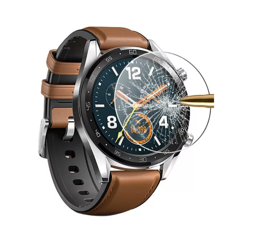 Защитное закаленное противоударное стекло MyPads для умных смарт-часов Huawei Watch GT Elegant/ Huawei Watch GT Classic / Sport / Active с олеофобным покрытием