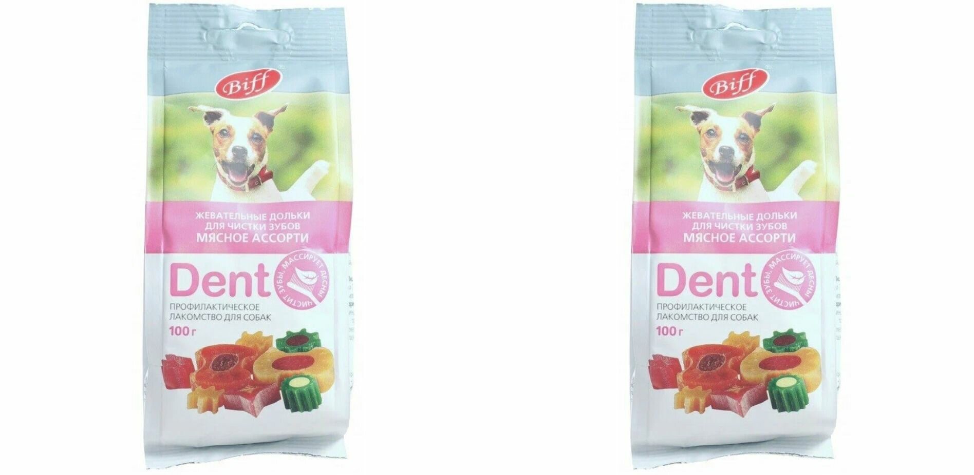 Titbit Лакомство для собак, Жевательные дольки Dent, 100 г, 2 шт
