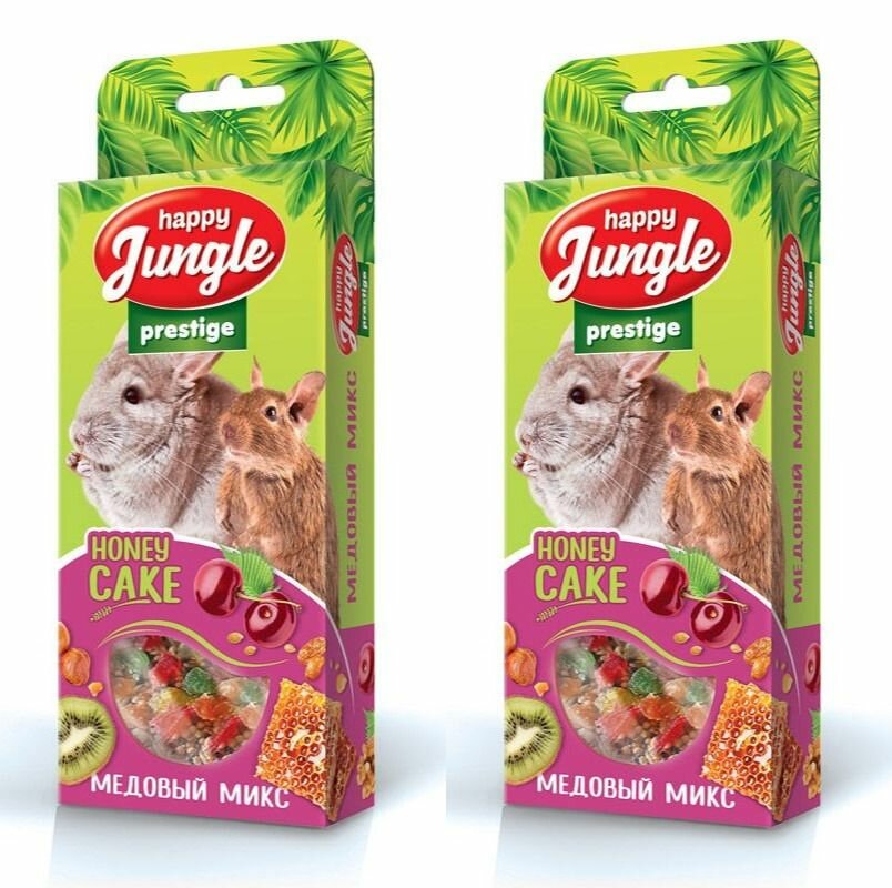 Happy Jungle Лакомство для грызунов Prestige Корзинки медовый микс, 3 шт в уп, 2 уп