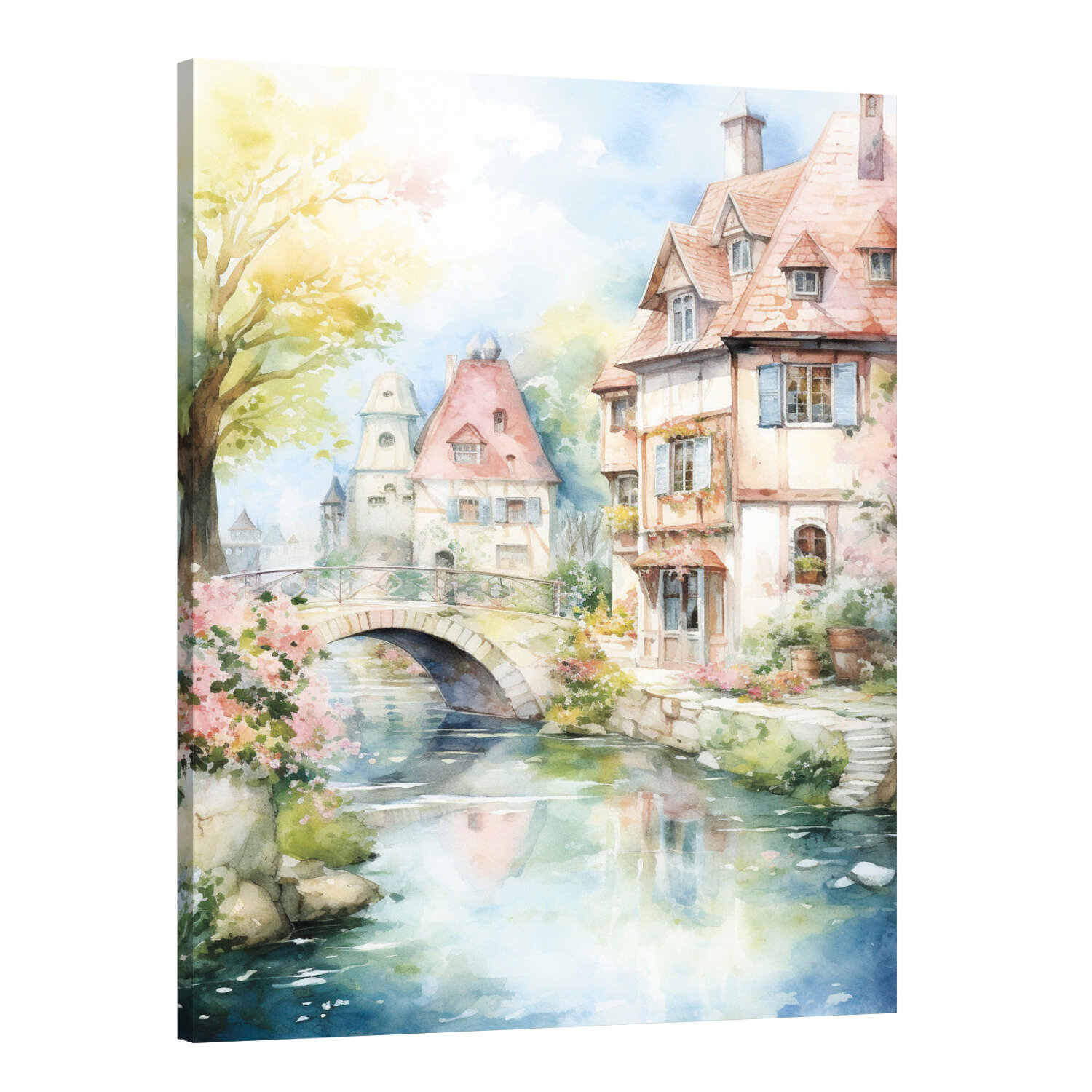 Интерьерная картина 50х70 "Деревня в стиле шебби-шик"