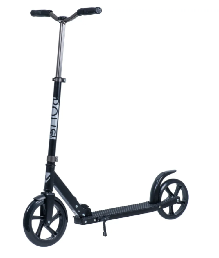 Самокат городской NOVATRACK 230. POLIS. BK21 PRO алюминий, складной с помощью кнопки на раме, эргономи