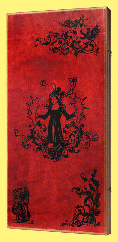 Нарды, шашки Фея (цвет красное дерево)