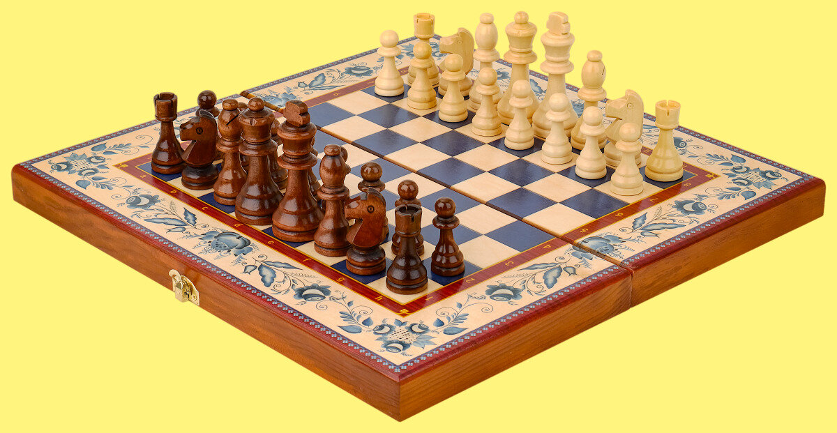 Шахматы Гжель стандарт