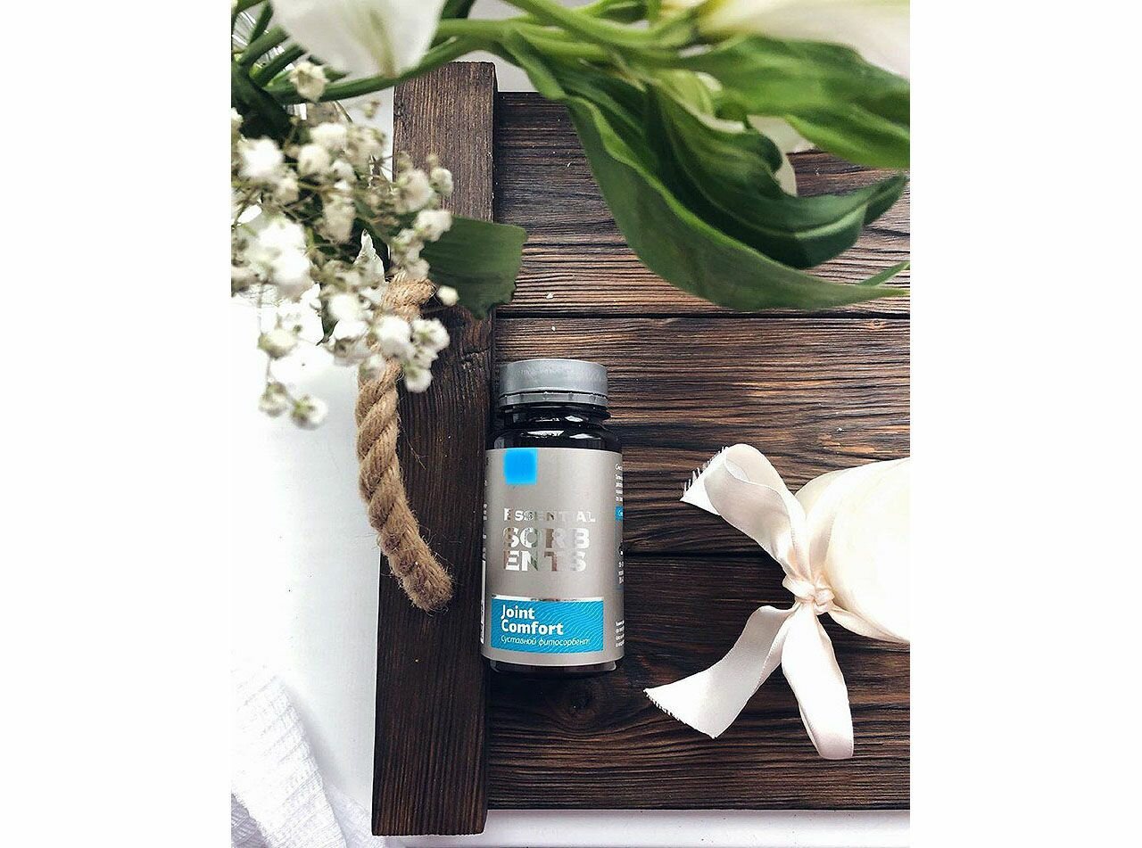 Суставной фитосорбент, быстро связывают накопившиеся вредные вещества и выводят их из организма, а пептидный коллаген питает ткани суставов и связок, 80гр