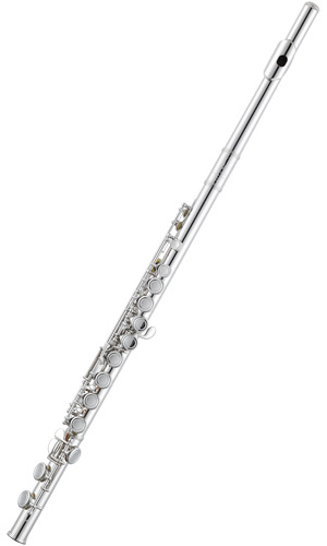 Flute Aidis 203B - Flute with Y-shaped cups, split E mechanism and closed keys. Silver-plated head and body, C-footjoint.