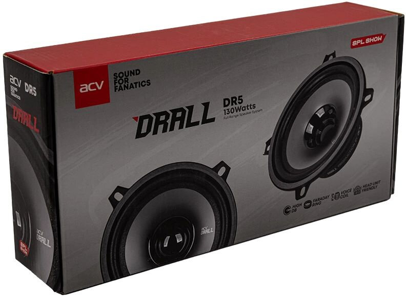 Акустика автомобильная ACV DR5 DRALL 5.25, 13см, эстрадная, 60Вт