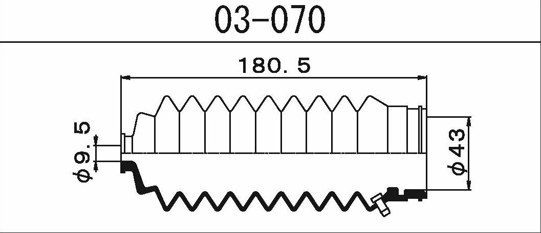 Пыльник рулевой рейки Maruichi 03-070