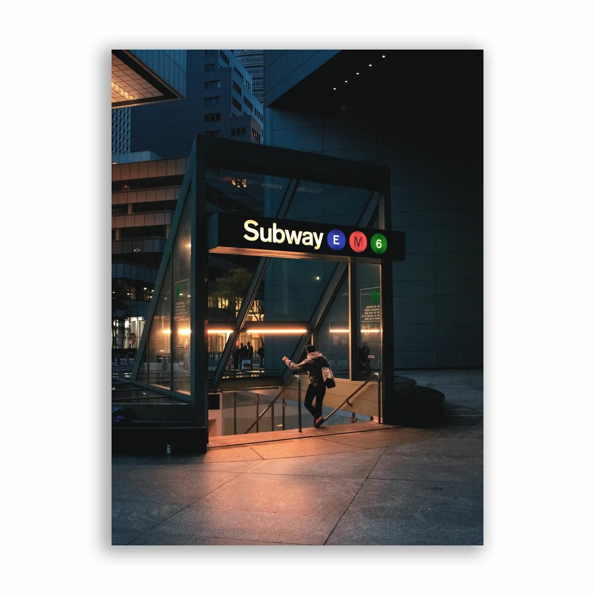 Постер, плакат на бумаге / Метро / Размер 40 x 53 см