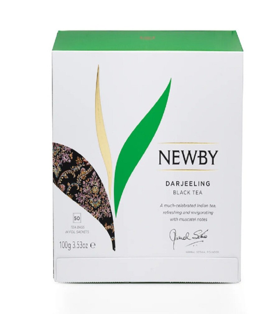 Чай "Newby" черный "Darjeeling" 50 пакетиков
