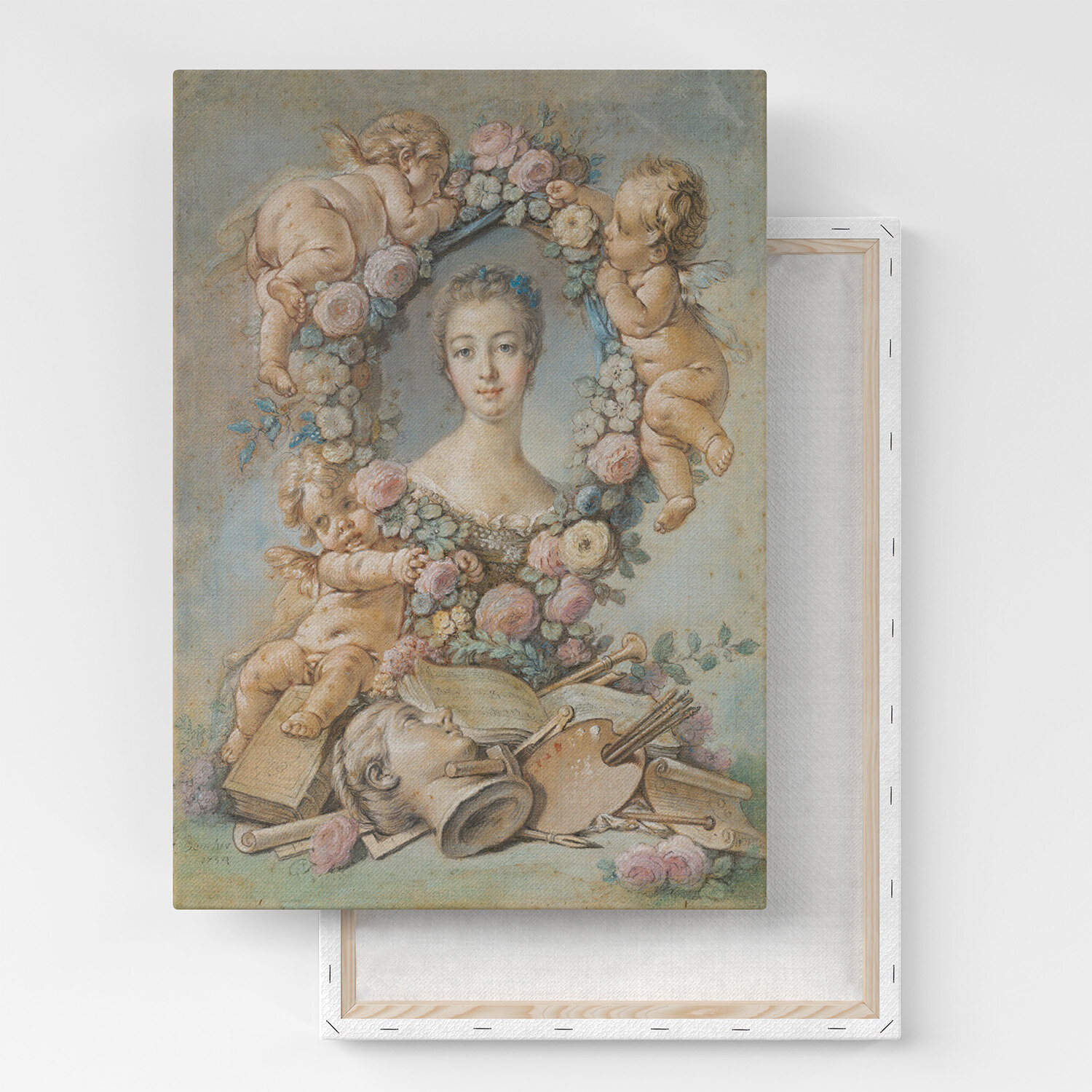 Картина на холсте, репродукция / Франсуа Буше - Madame de Pompadour / Размер 60 x 80 см
