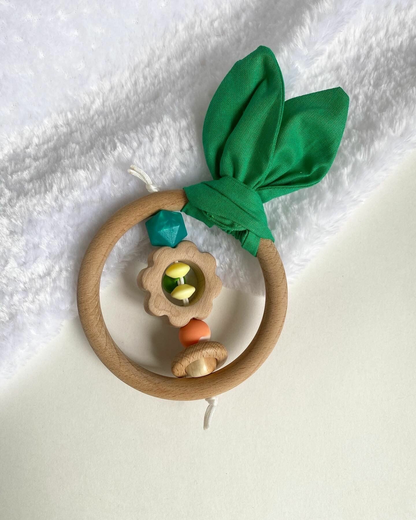 Погремушка деревянная, грызунок, прорезыватель для зубов