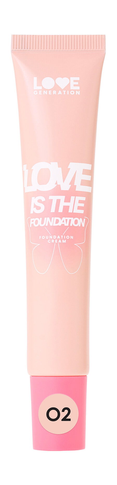 LOVE GENERATION Тональный крем Love is the Foundation, 30 мл, 02 Светлый бежевый
