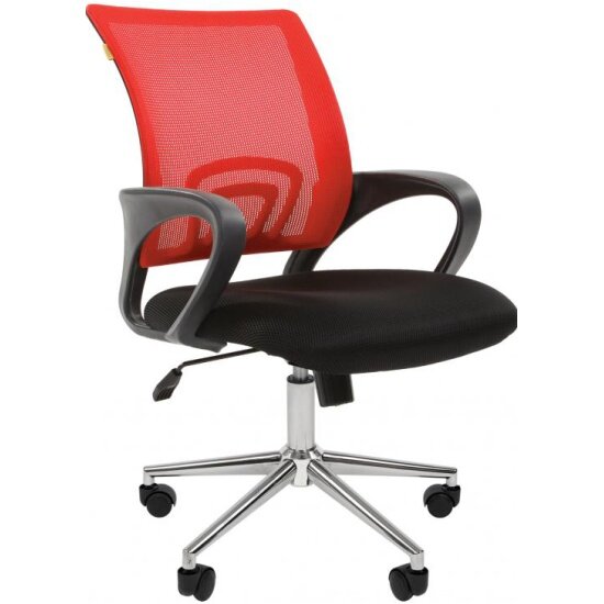 Кресло офисное Chairman 696 Россия TW красный хром new