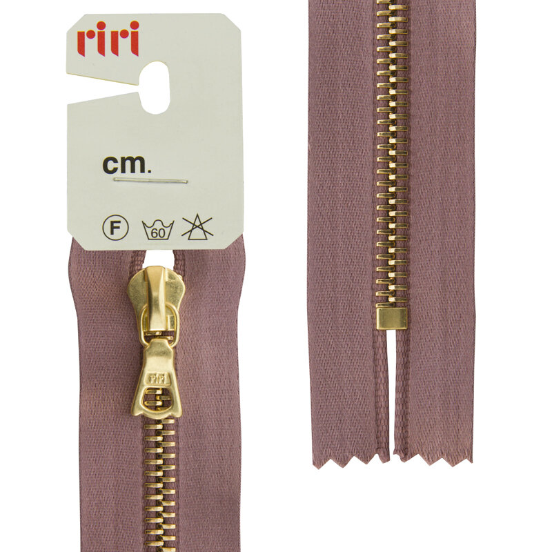 Молния металл Gold неразъёмная на атласной тесьме 6 мм 16 см цвет 9419 серо-сиреневый