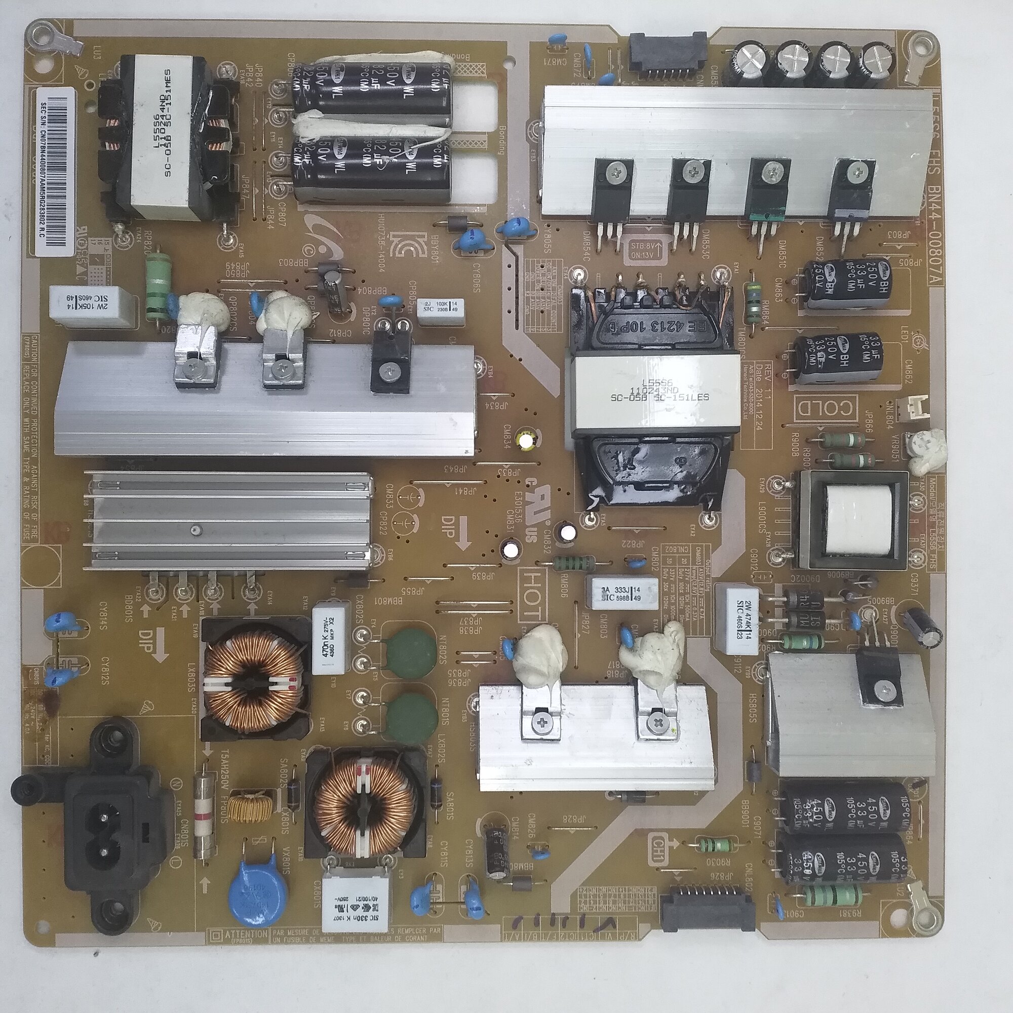 PowerBoard (L55S6_FHS BN44-00807A) для телевизора SAMSUNG UE48JU6400U Б/У с разбора