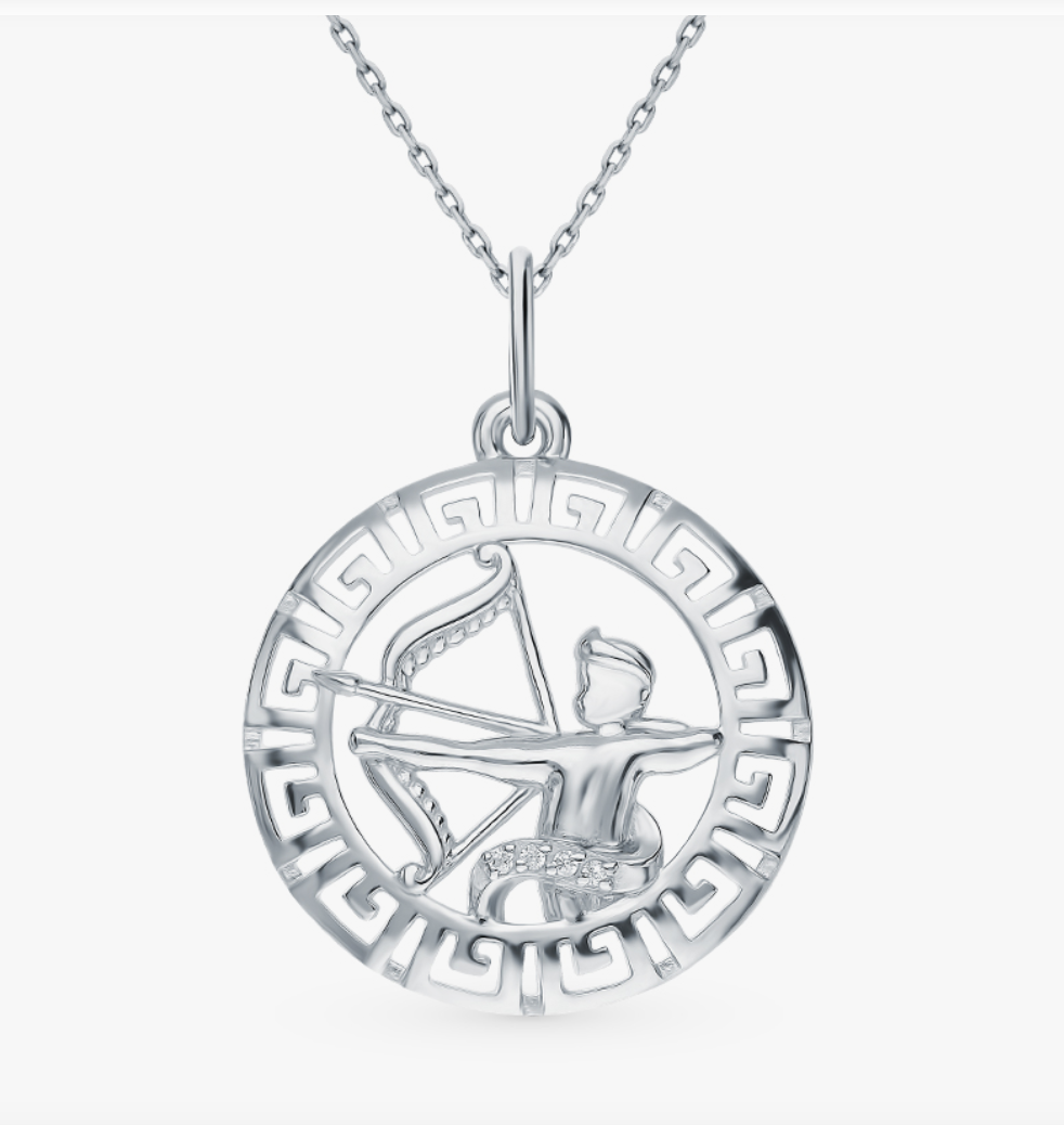 Подвеска, серебро, 925 проба, родирование, фианит