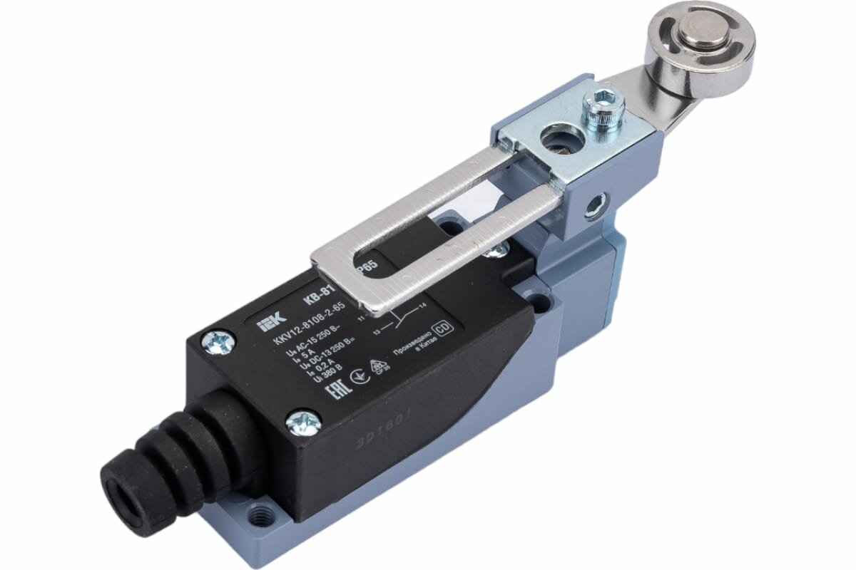 IEK КВ-8108 концевой выключатель с регул. рычагом и стальным роликом IP65 KKV12-8108-2-65