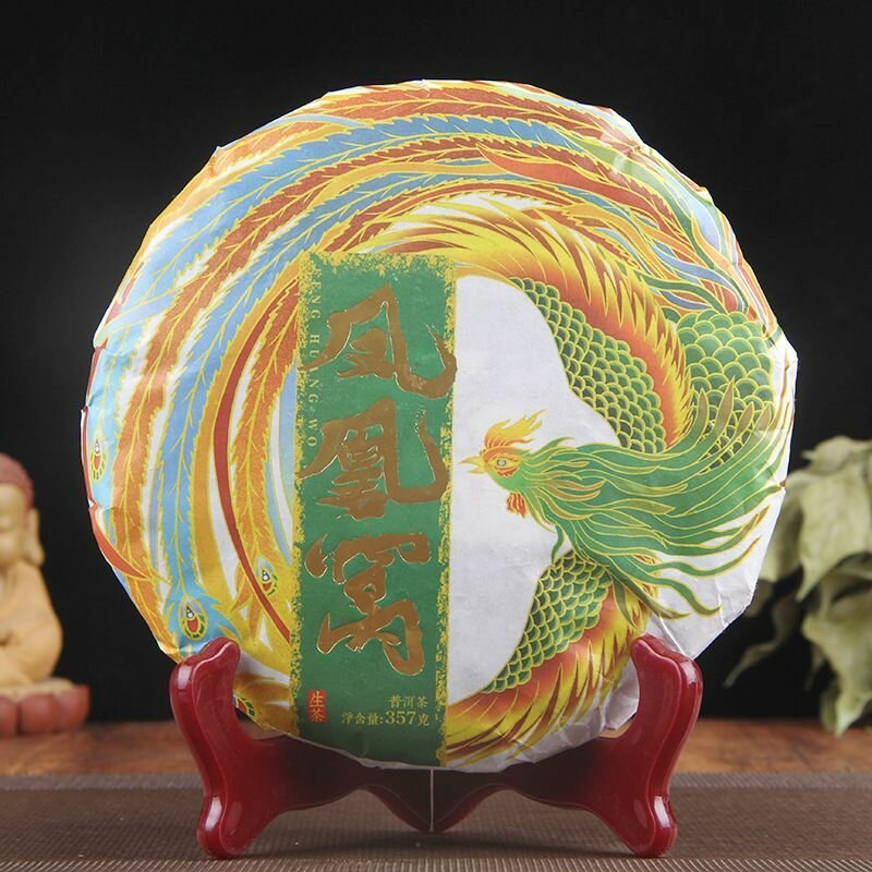 Шен Пуэр (блин) 357 гр. "птица Феникс" (Hechangxuan Чайная зона ИВУ ) 2021 г.