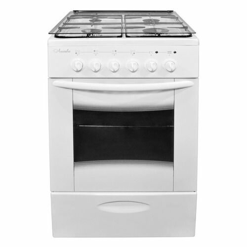 Газовая плита Лысьва ЭГ 4к01 МС-2у, электрическая духовка, стеклянная крышка, сталь, белый