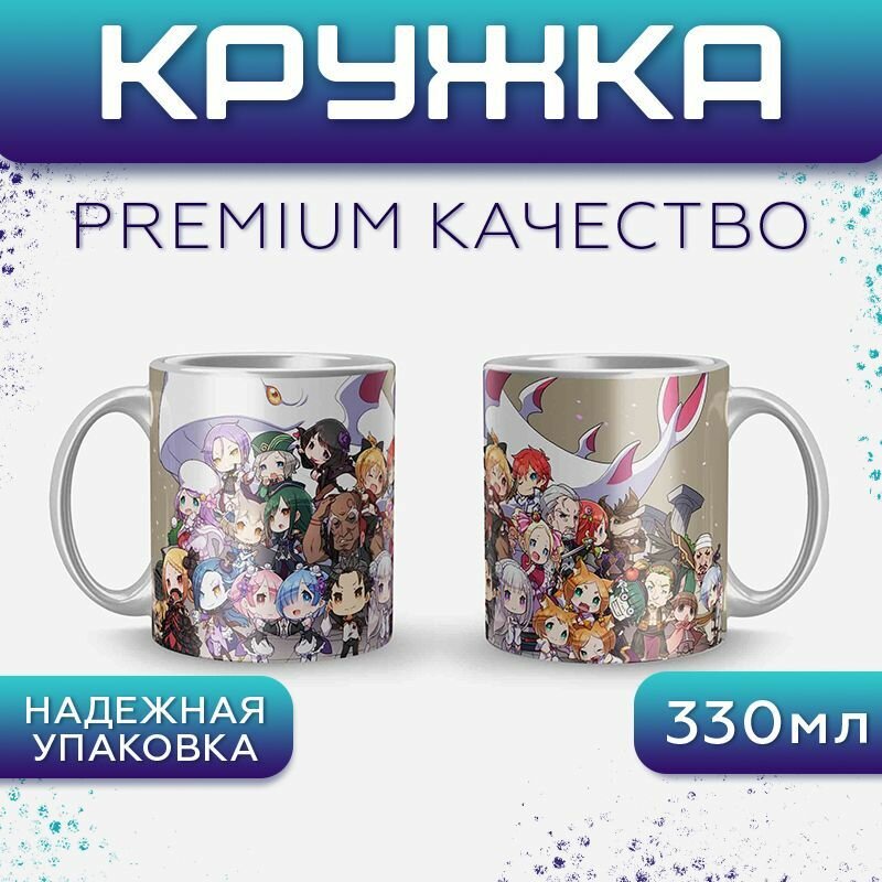 Кружка с аниме принтом "Re Zero" арт. CUP0962