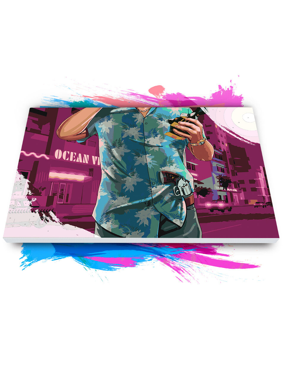 Картина по номерам на холсте GTA Vice City Tommy, 100 х 150 см