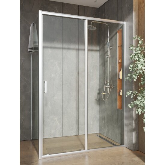 Душевой уголок Orange E23-13090TCR без поддона 130х90, стекло прозрачное