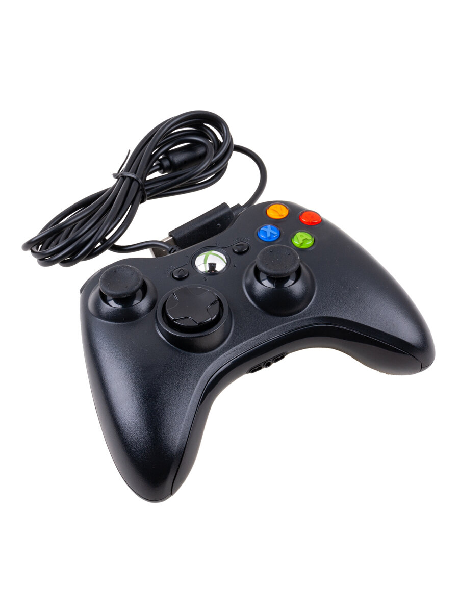 Геймпад (джойстик) для Xbox 360 (проводной) (черный)