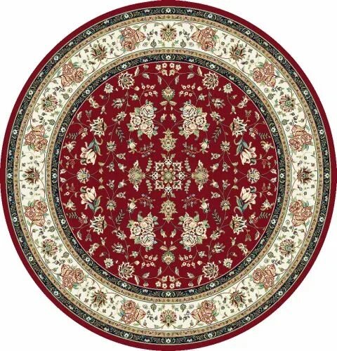 Ковер бельгийский Круглый на пол в гостиную в спальню 100х100 см светлый классический ворс 3 мм 280107 Kover-Russia