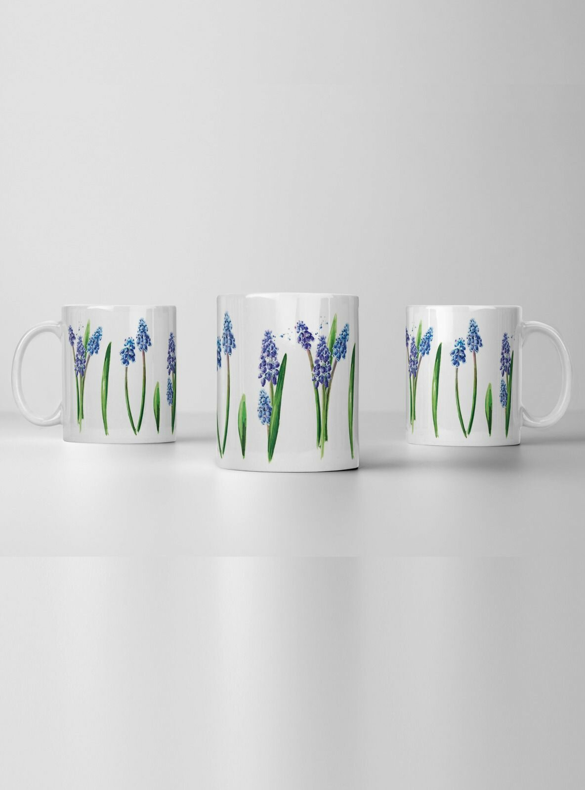 Кружка cooperative.moscow " Мускари цветок " (кружка с Мускари , Мускари , кружка с цветком, кружка Мускари , с Мускари , подарок с любовью, кружка с цветами, цветы, цветок) , 330 мл, 1 шт