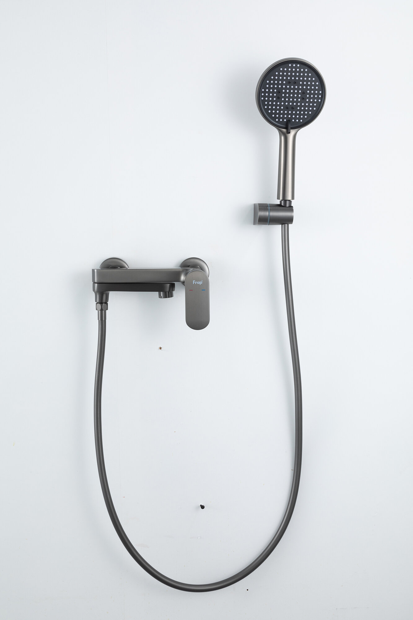 Смеситель для ванны с душем FRAP F3285-9 оружейная сталь, латунь