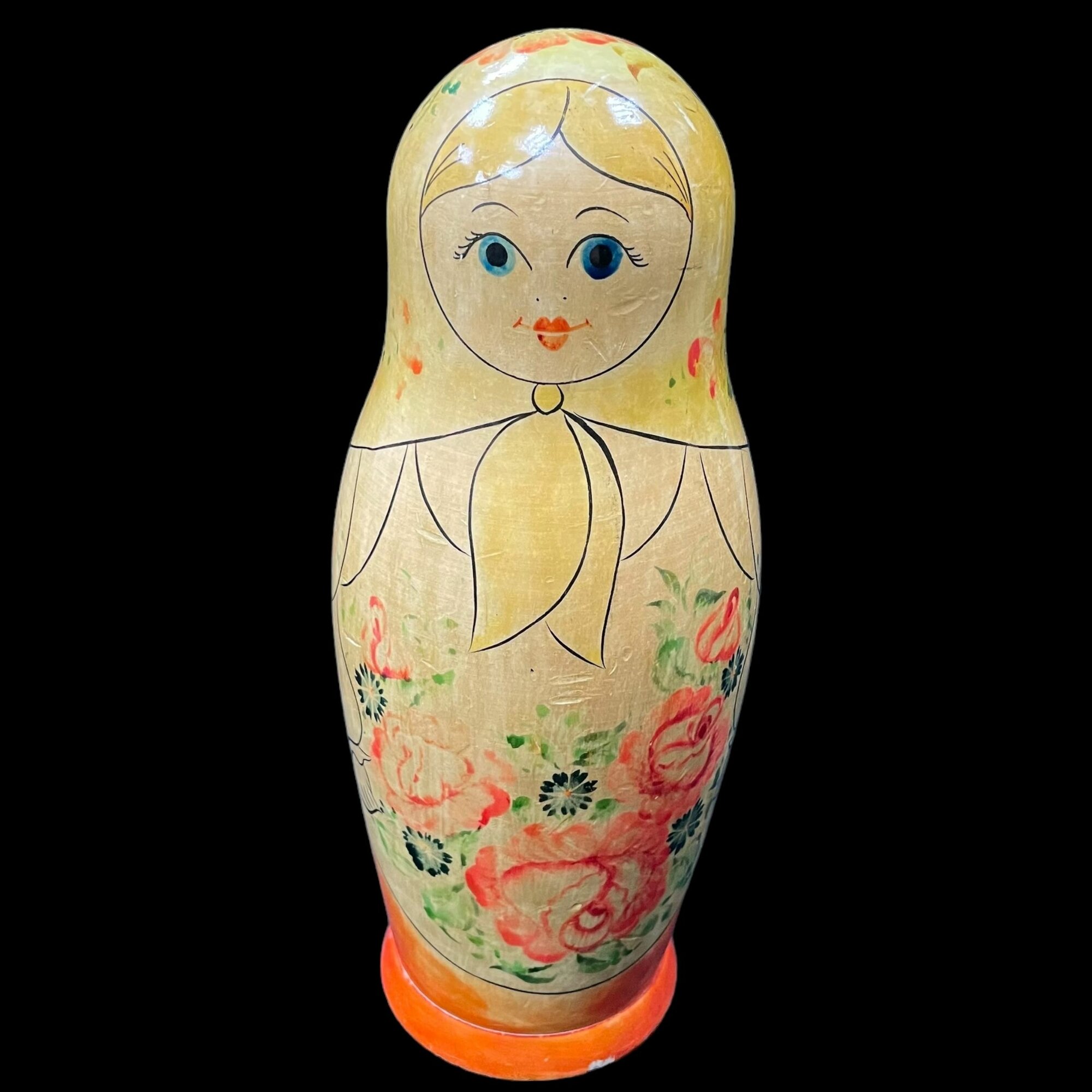 Советская винтажная деревянная матрешка-бутылочница. Сделано в СССР