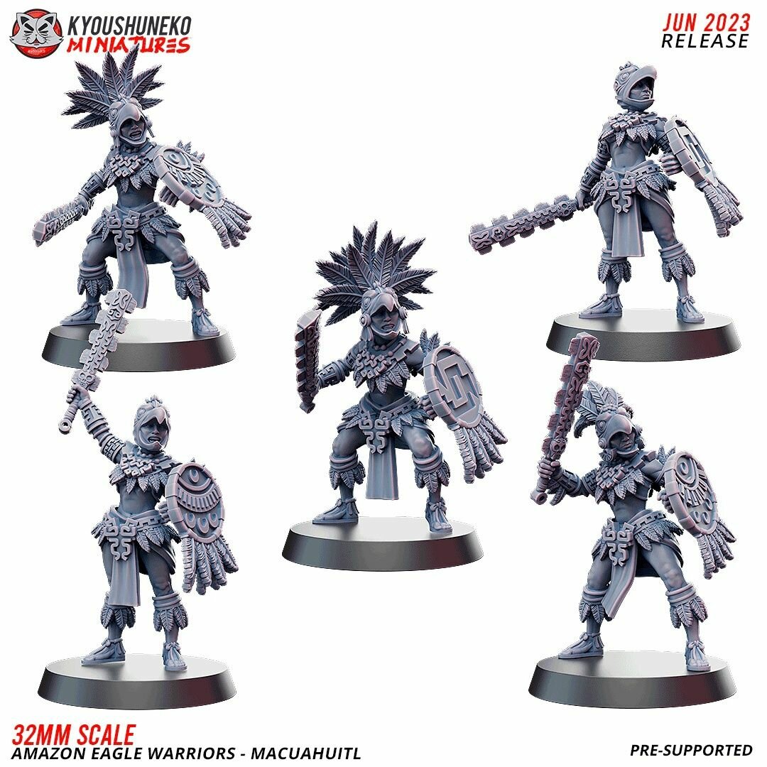 Миниатюра Warhammer Amazon Eagle Warriors Macuahuitl