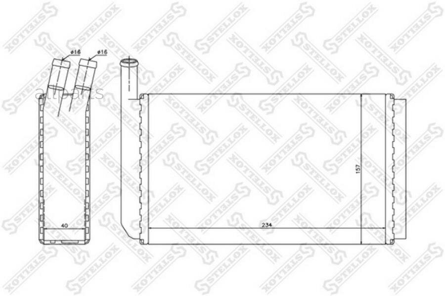 STELLOX 1035018SX радиатор печки!\ Audi 80, VW Passat all <88