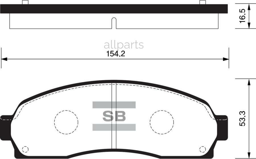 SANGSIN BRAKE SP1369 Колодки торм. дисковые Hi-Q FORD RANGER 03-09 (D833)
