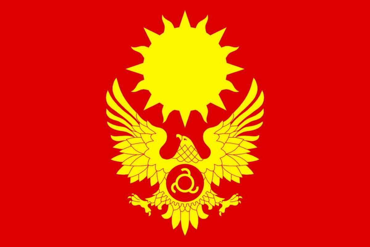 Флаг столицы субъекта РФ - Магас, Размер: 75х50 см.