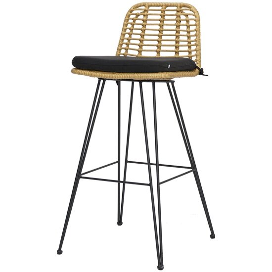 Стул Bergenson Bjorn барный Vetle Flat, ротанг