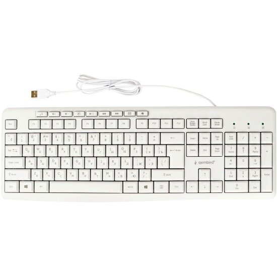 Клавиатура Gembird KB-8430M проводная белый (KB-8430M)