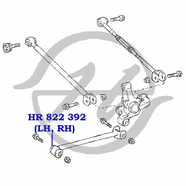 Сайленблок задней продольной тяги Hanse HR822392