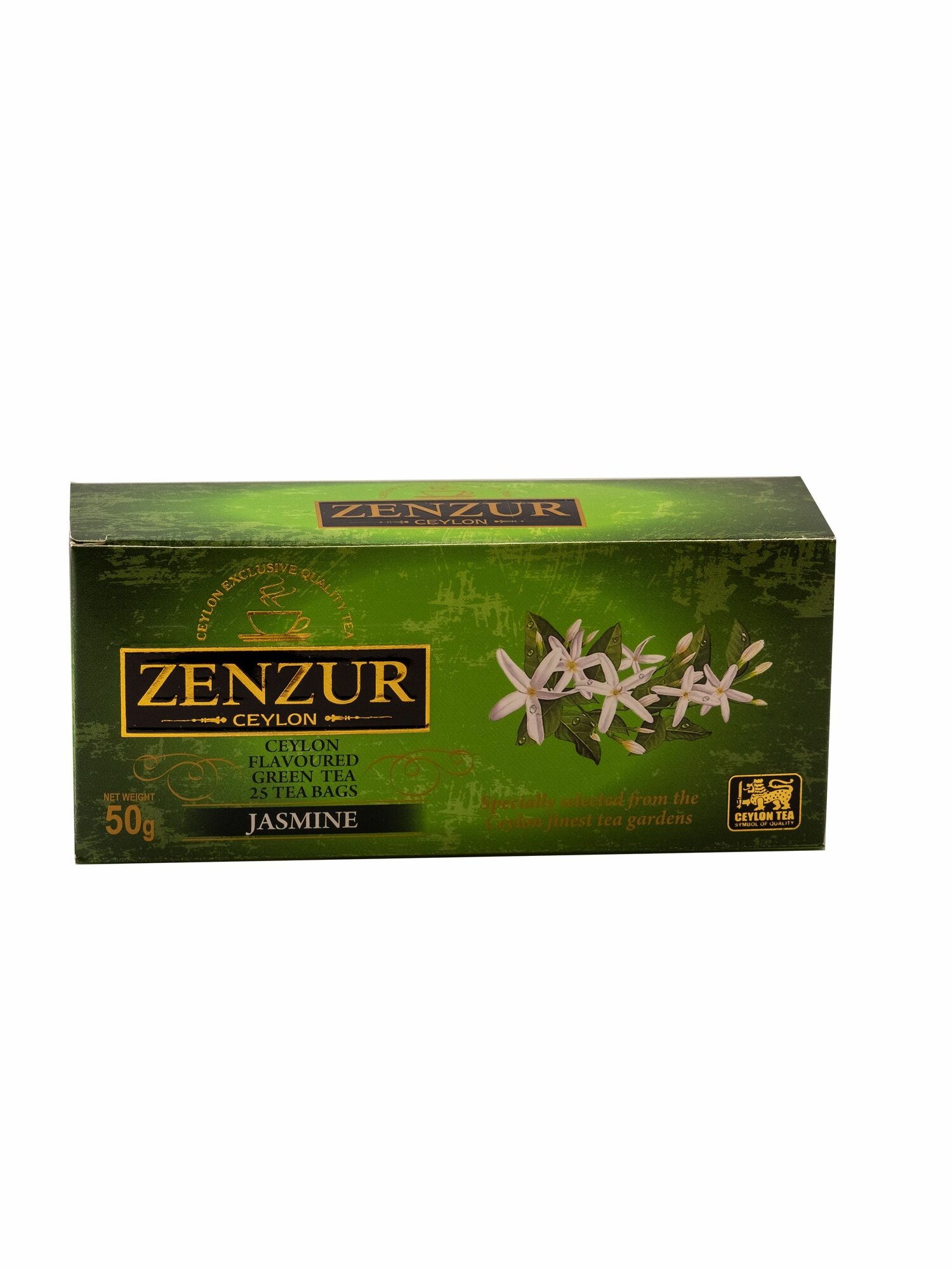 Zenzur Зеленый чай в пакетиках с жасмином 25 штук